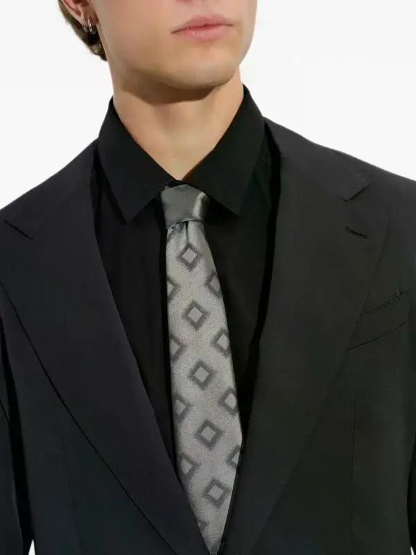 Giorgio Armani Geometric-pattern Silk Tie