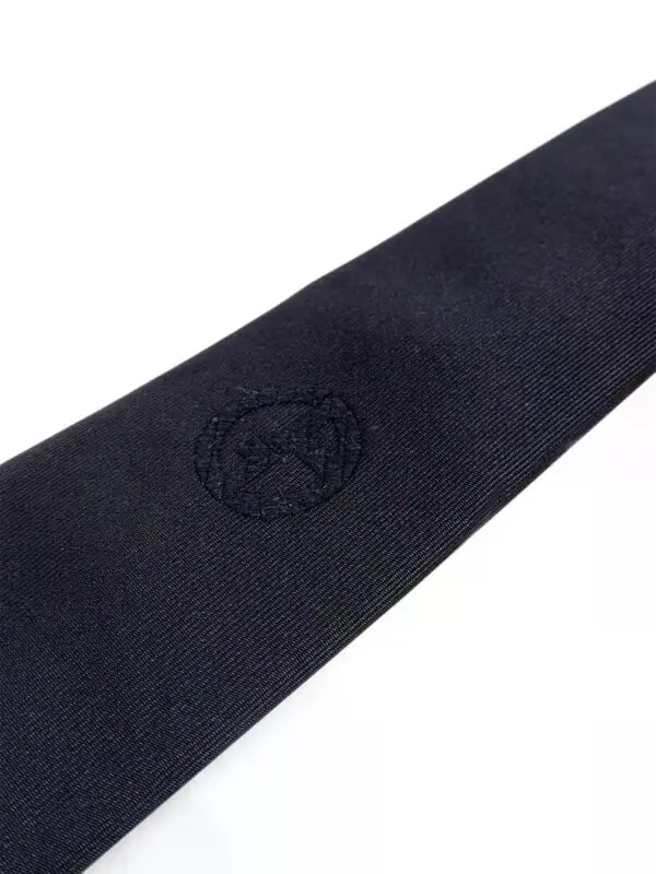 Giorgio Armani Logo-embroidered Tie - Blue