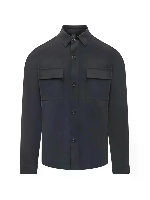 HOSIO Flap-pocket Shirt Jacket - Blue