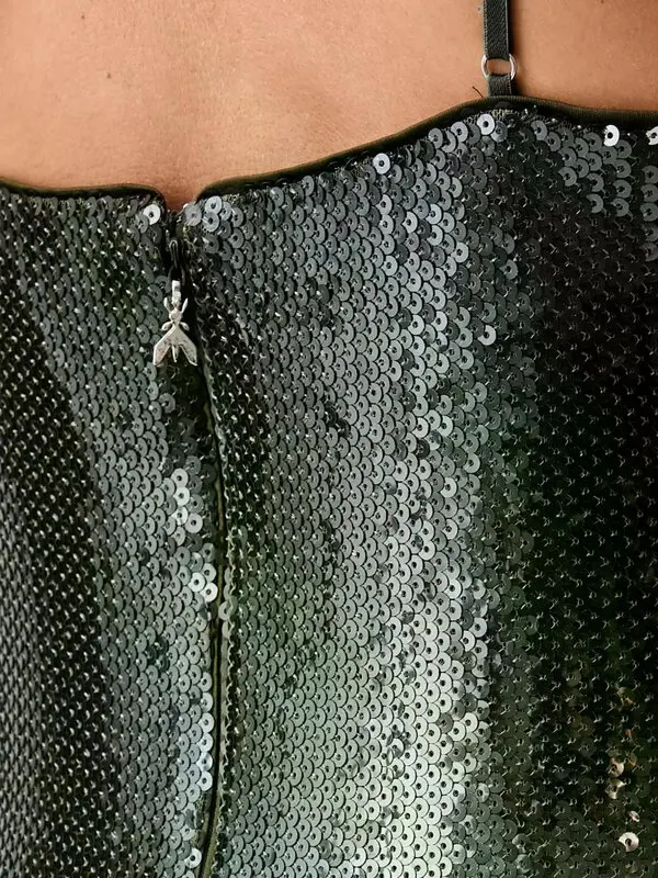 Patrizia Pepe Sequin-embellished Spaghetti-strap Maxi Dress