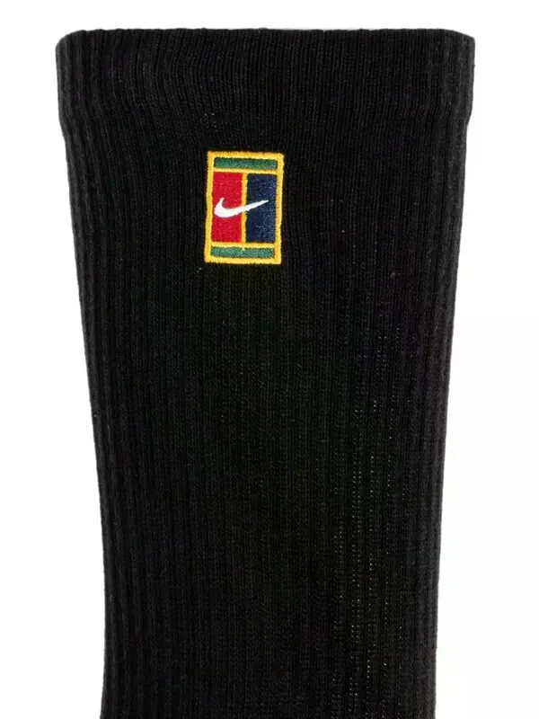 Nike Logo-patch Ribbed-knit Socks