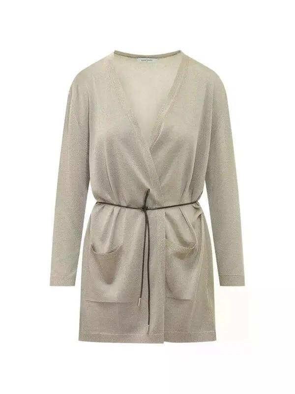 GRAN SASSO Belted Patch-pocket Cardigan - Neutrals