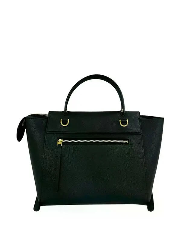 Celine 2016 Micro Grained Calfskin Belt Bag Satchel - Black