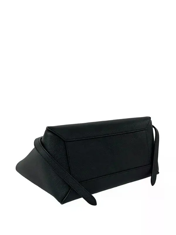 Celine 2016 Micro Grained Calfskin Belt Bag Satchel - Black