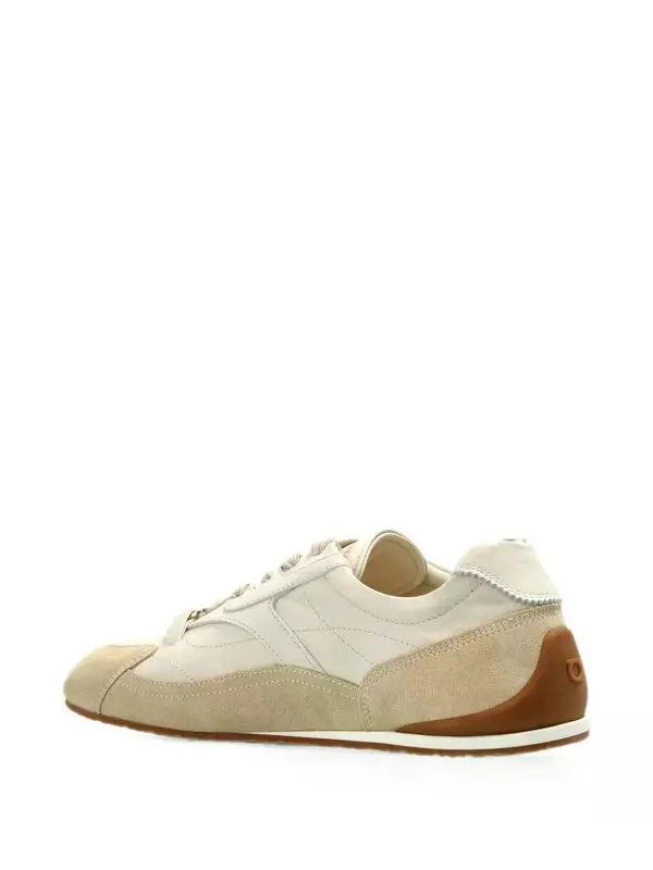 FERRAGAMO Gancini-plaque Leather Sneakers