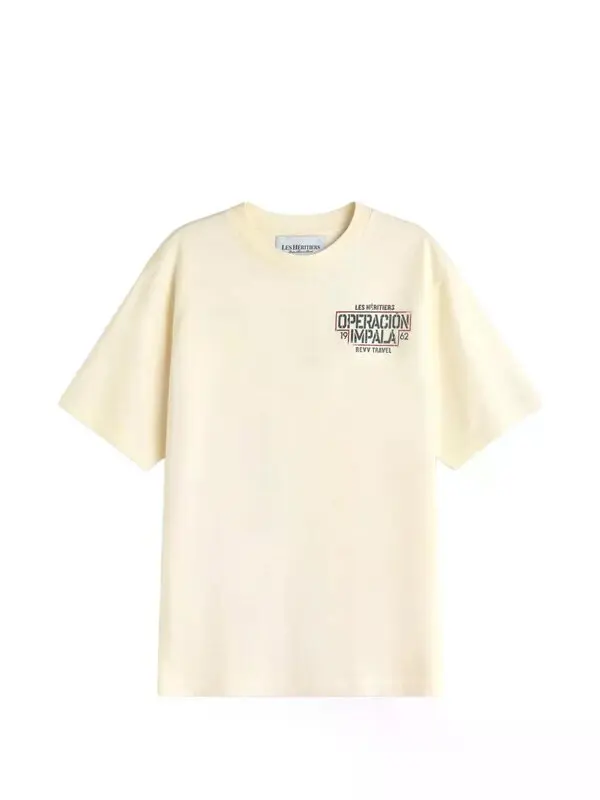 LES HÉRITIERS Operación Impala Graphic-print T-shirt - Neutrals