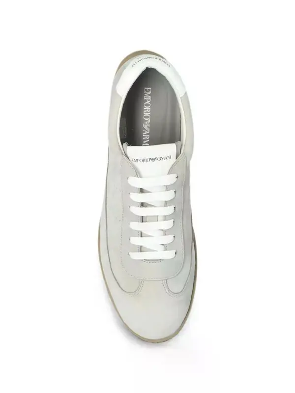 Emporio Armani Suede Leather Lace-up Sneakers