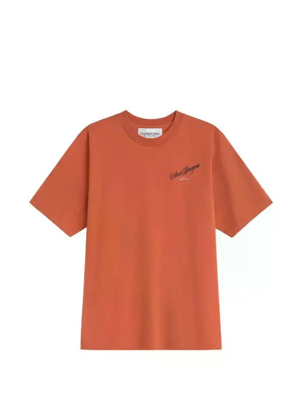 LES HÉRITIERS Logo-print Cotton T-shirt - Orange