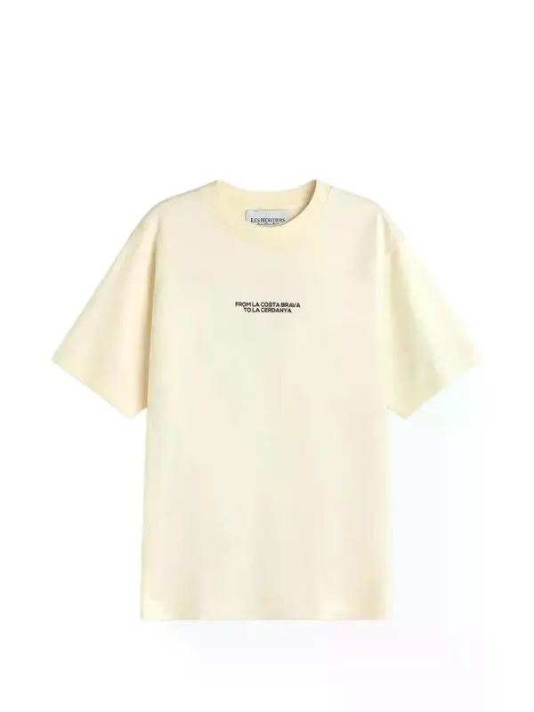 LES HÉRITIERS Short-sleeve Print-detail T-shirt - Neutrals