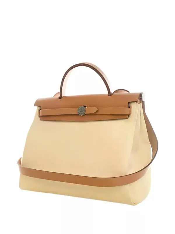 Hermès 2020 Toile Herbag Zip 31 Satchel - Yellow