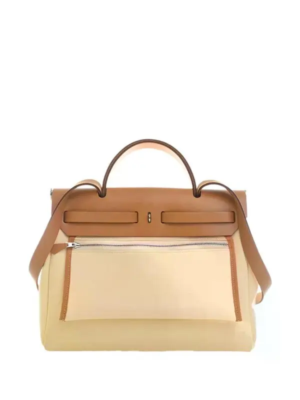 Hermès 2020 Toile Herbag Zip 31 Satchel - Yellow