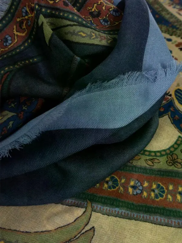 Etro Paisley-pattern Frayed Scarf