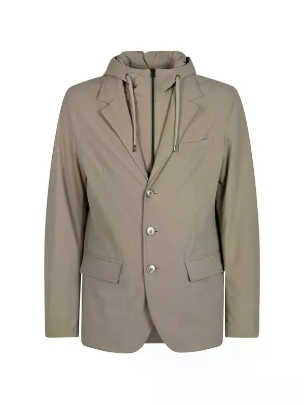 Herno Single-breasted Hooded Blazer