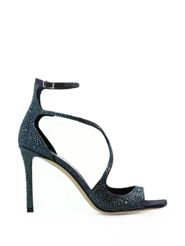 JIMMY CHOO Azia Crystal-embellished Sandals - Blue