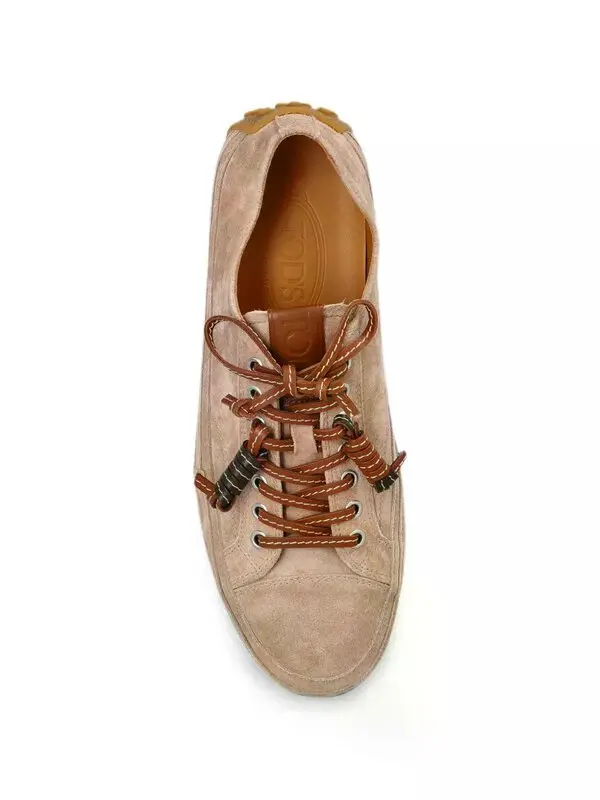TOD'S Suede Lace-up Sneakers - Neutrals