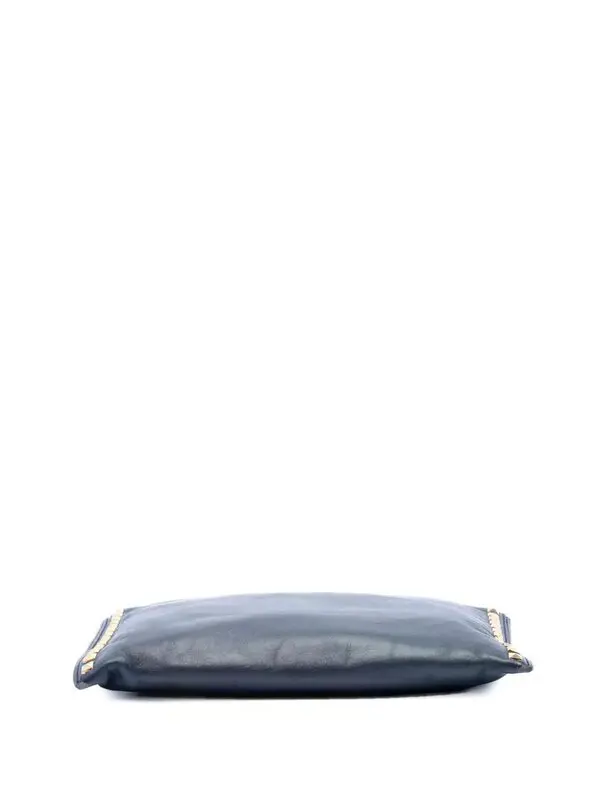 Miu Miu Studded Leather Zip Clutch Bag