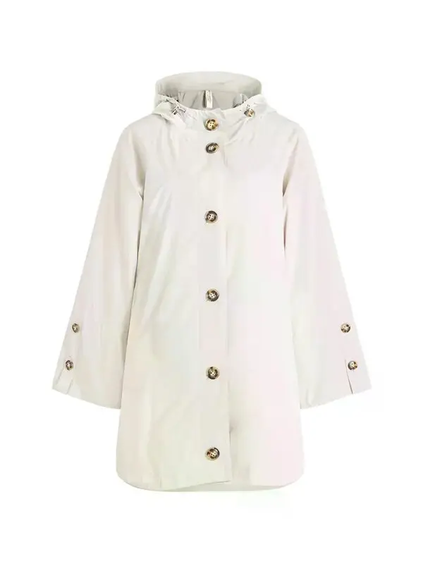 BETTY BARCLAY Hooded Button-fastening Jacket - Neutrals
