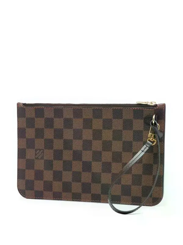LOUIS VUITTON 2016 Damier Ebene Neverfull Mm Pouch - Brown