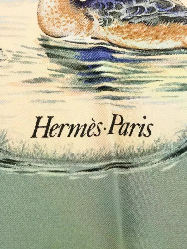 Hermès 1989 Halte En Camargue Silk Scarf 90 Scarves - Neutrals