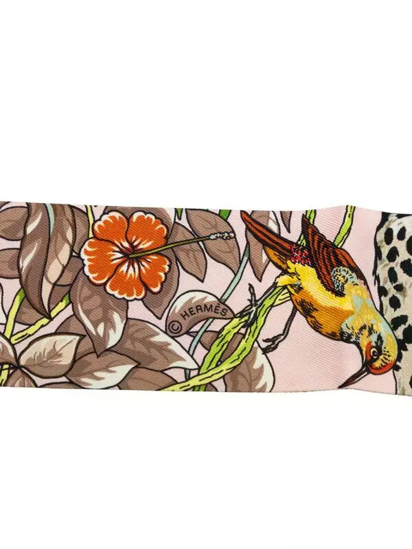Hermès 2010-2018 Jungle Love Love Silk Twilly Scarf Scarves