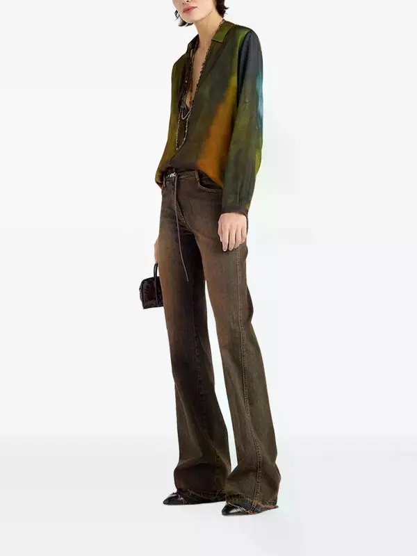 Momoni Luis Stonewashed Flared Jeans