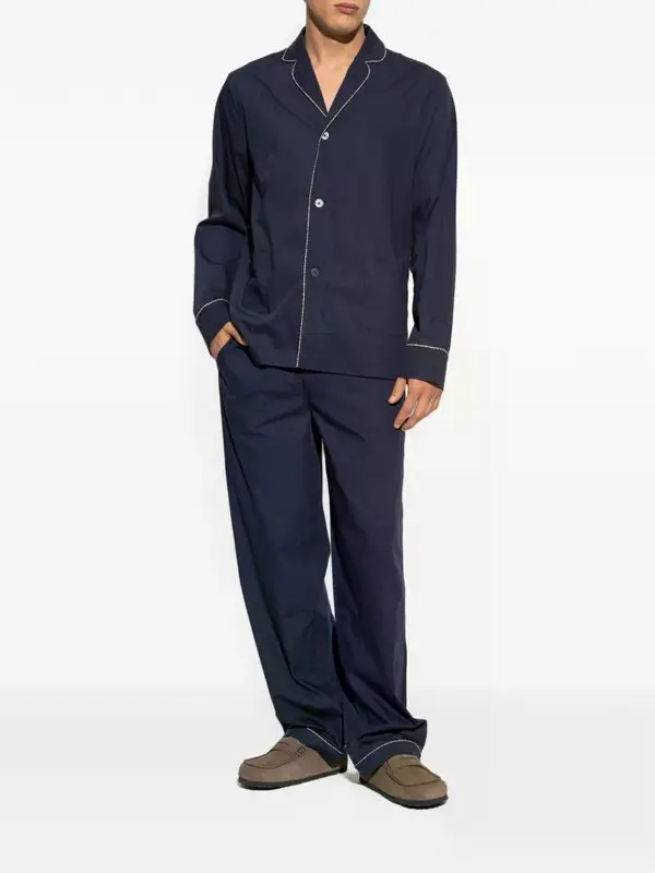 Paul Smith Signature Stripe Piping-detail Pajamas - Blue