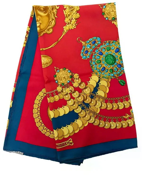 Hermès 1994 Kosmima Silk Scarf 90 Scarves - Red