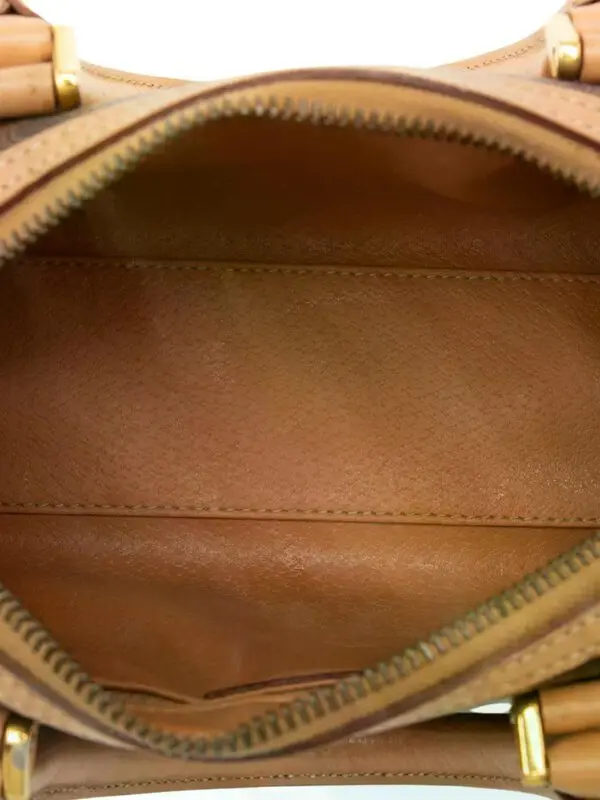 Celine 2014 Mini Macadam Coated Canvas Boston Bag