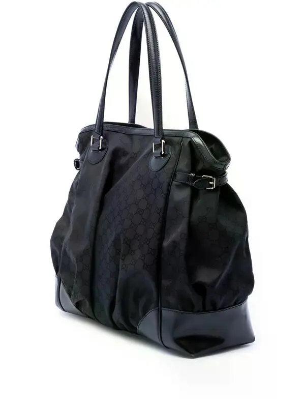 Gucci Gg Nylon Full Moon Tote Bag - Black