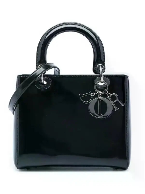 Dior 2013 Medium Patent Lady Satchel - Black