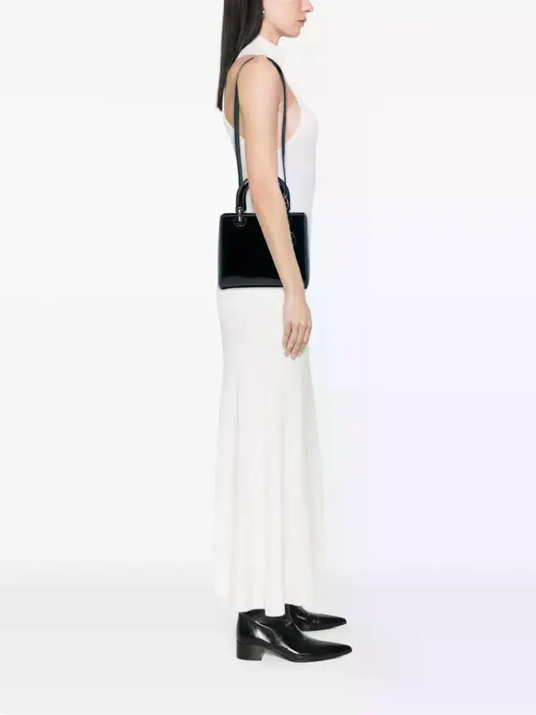 Dior 2013 Medium Patent Lady Satchel - Black