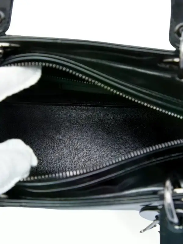 Dior 2013 Medium Patent Lady Satchel - Black