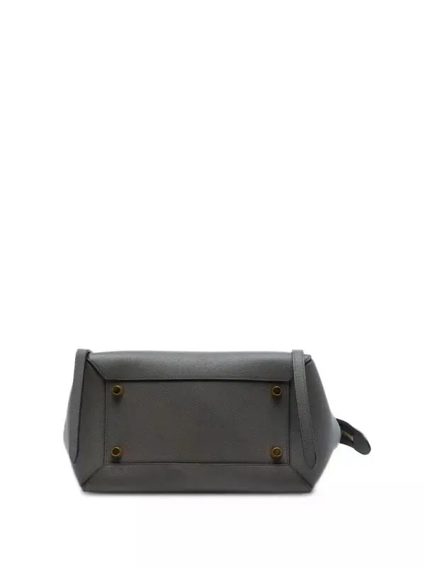 Celine Mini Grained Calfskin Belt Bag Satchel - Grey