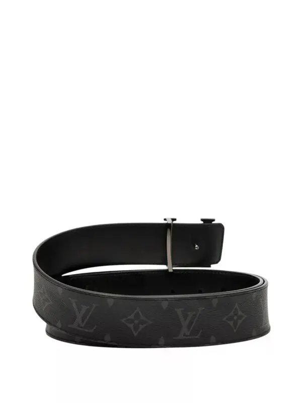 LOUIS VUITTON 2021 Monogram Eclipse Initiales Reversible Belt