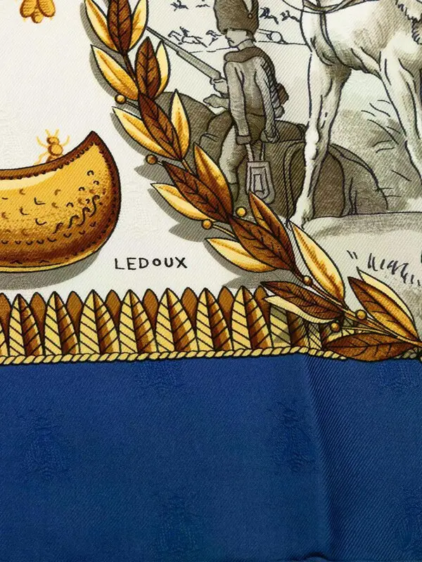 Hermès 20th Century Napoleon Silk Scarf 90 Scarves - Blue