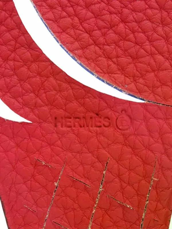 Hermès 2000-2026 Epsom And Togo Petit H Ice Cream And Bag Charm Key Chain - Red