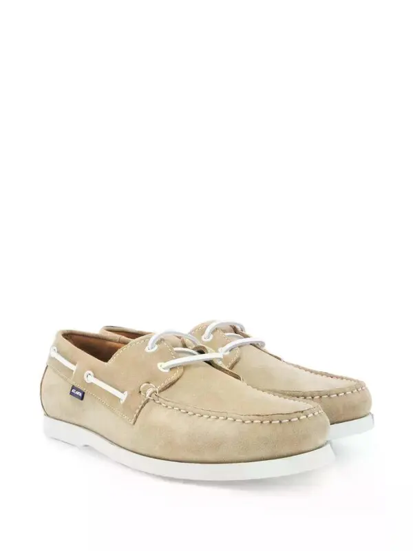 ATALANTA WELLER Suede Lace-up Boat Shoes