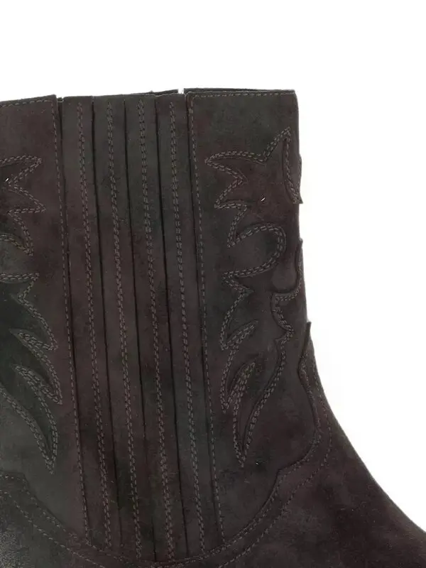 Sartore Decorative-stitching Suede Ankle Boots
