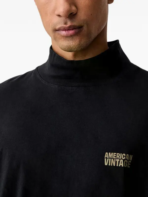 American Vintage Gixy Logo-print High-neck Sweatshirt