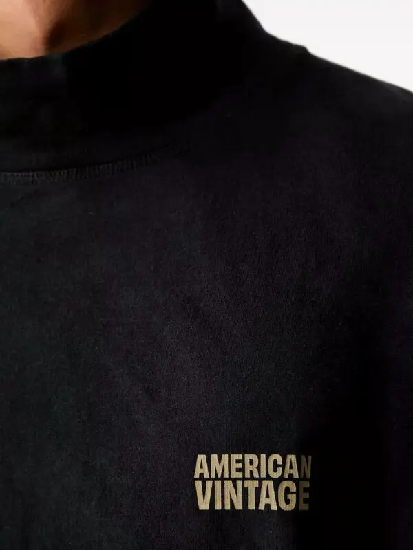 American Vintage Gixy Logo-print High-neck Sweatshirt
