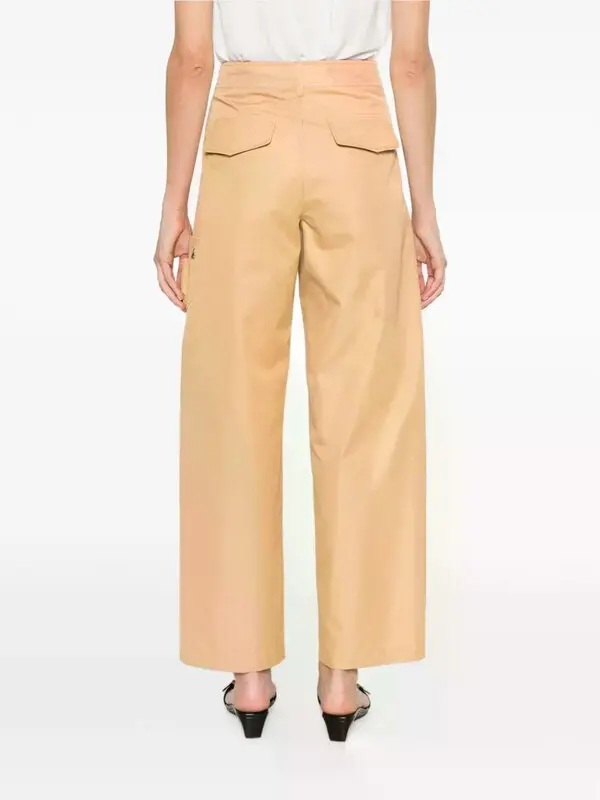 Patrizia Pepe Mustard Straight-leg Cargo Trousers