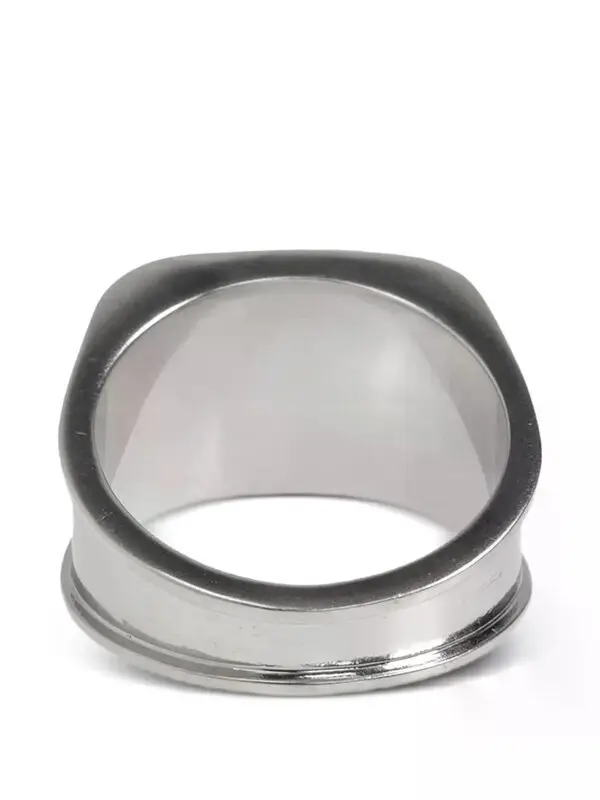 MAISON MARGIELA Logo-engraved Signet Ring - Silver