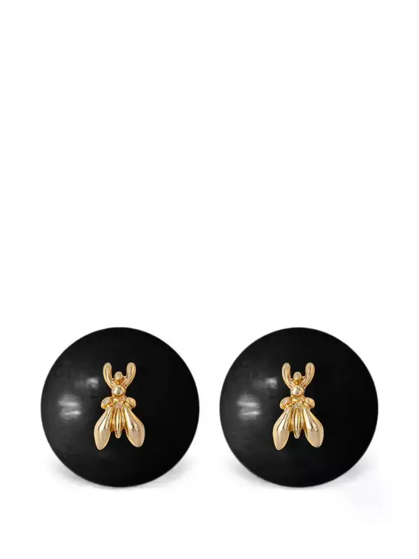 Patrizia Pepe Fly-embellished Dome Earrings