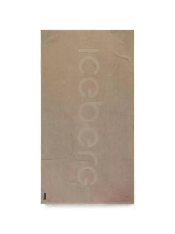 Iceberg Logo-embossed Cotton Beach Towel