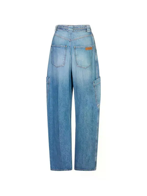 Sportmax Oversized Pleated Cargo Jeans