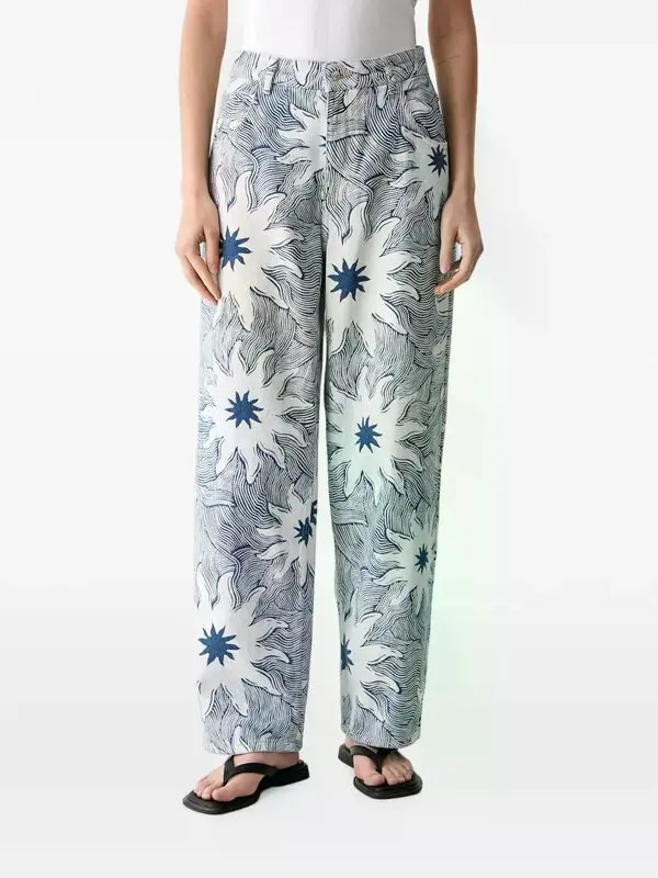 NEVER FULLY DRESSED Sun-print Jeans - White