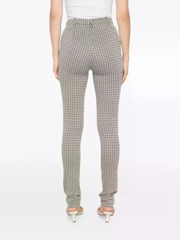 Patrizia Pepe Houndstooth-pattern Slim-fit Trousers