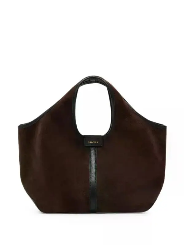 Soeur Mini Douce Suede-finish Tote Bag - Brown