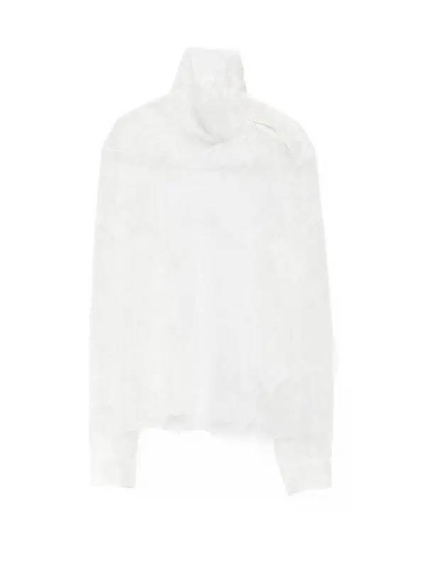 Patrizia Pepe Lace Button-detail Top - White