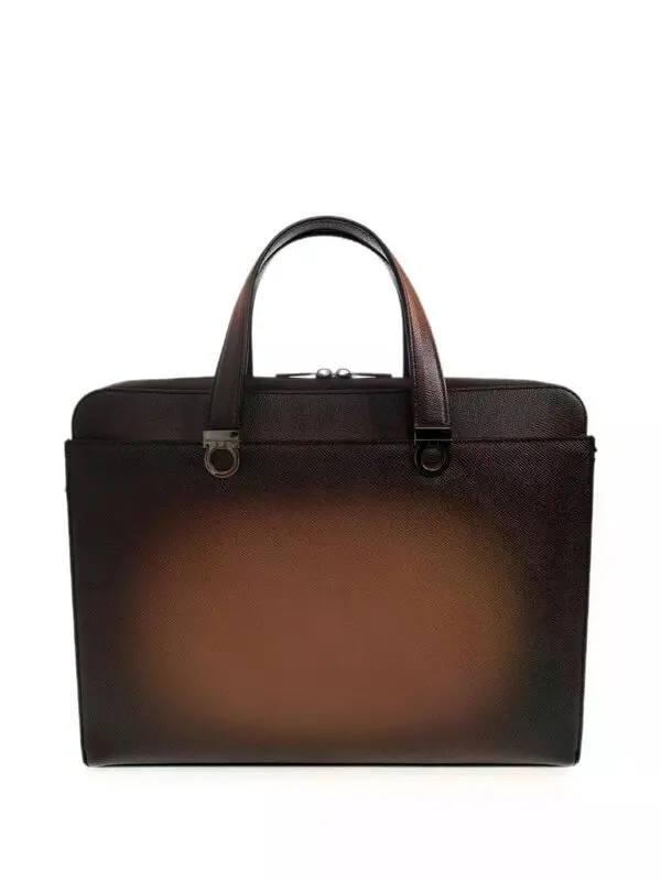 FERRAGAMO Gradient-effect Leather Briefcase